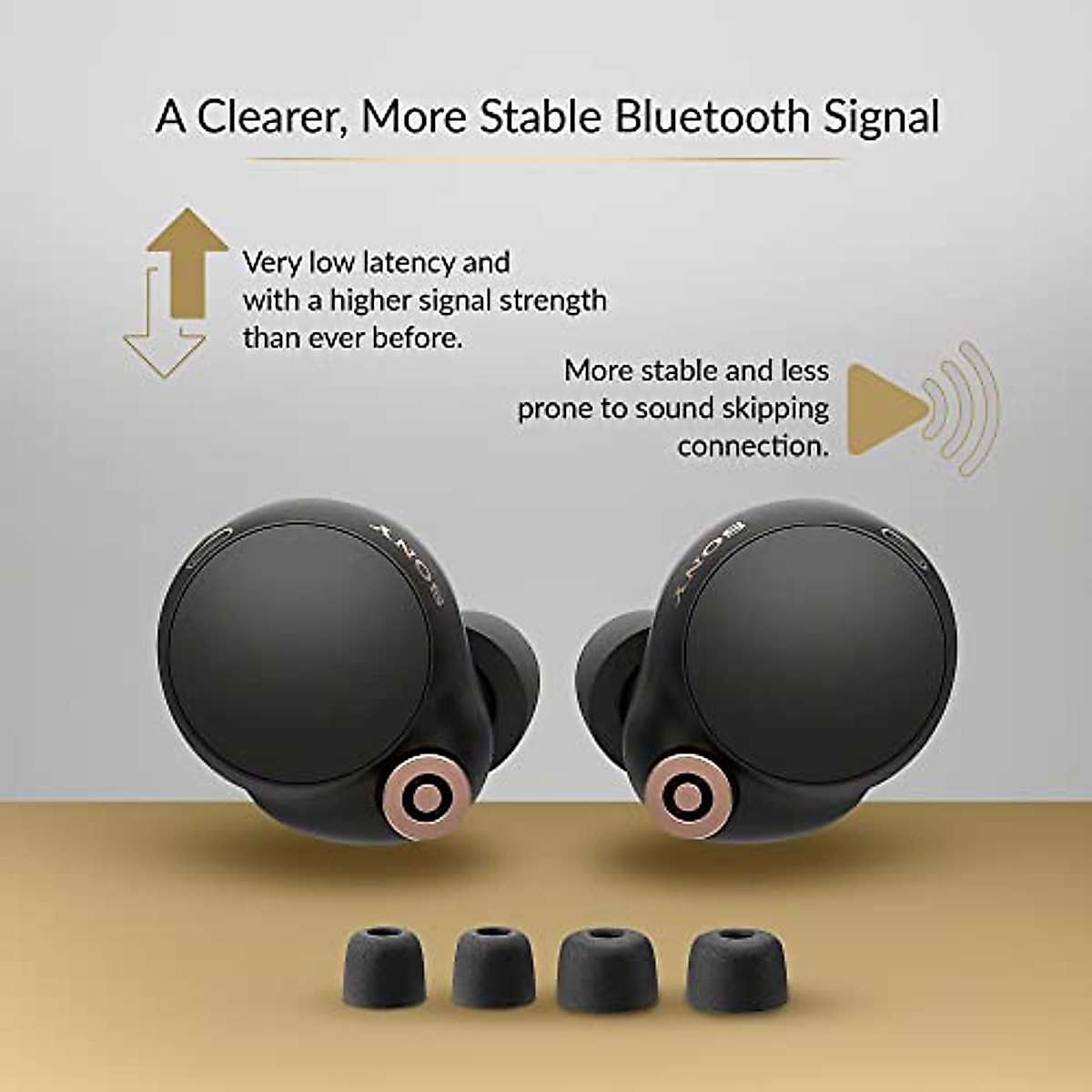 Sony WF-1000XM4 True Wireless Bluetooth Noise Cancelling in-Ear Headphones (Black) Bundle with Dual Pad Wireless Charger - Charge Your Earbuds and Charging Case Easily & Wirelessly (2 Items)