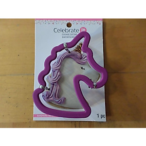 Celebrate It Grippy Plastic Unicorn Cookie Cutter - 3.5" W x 4.25" T