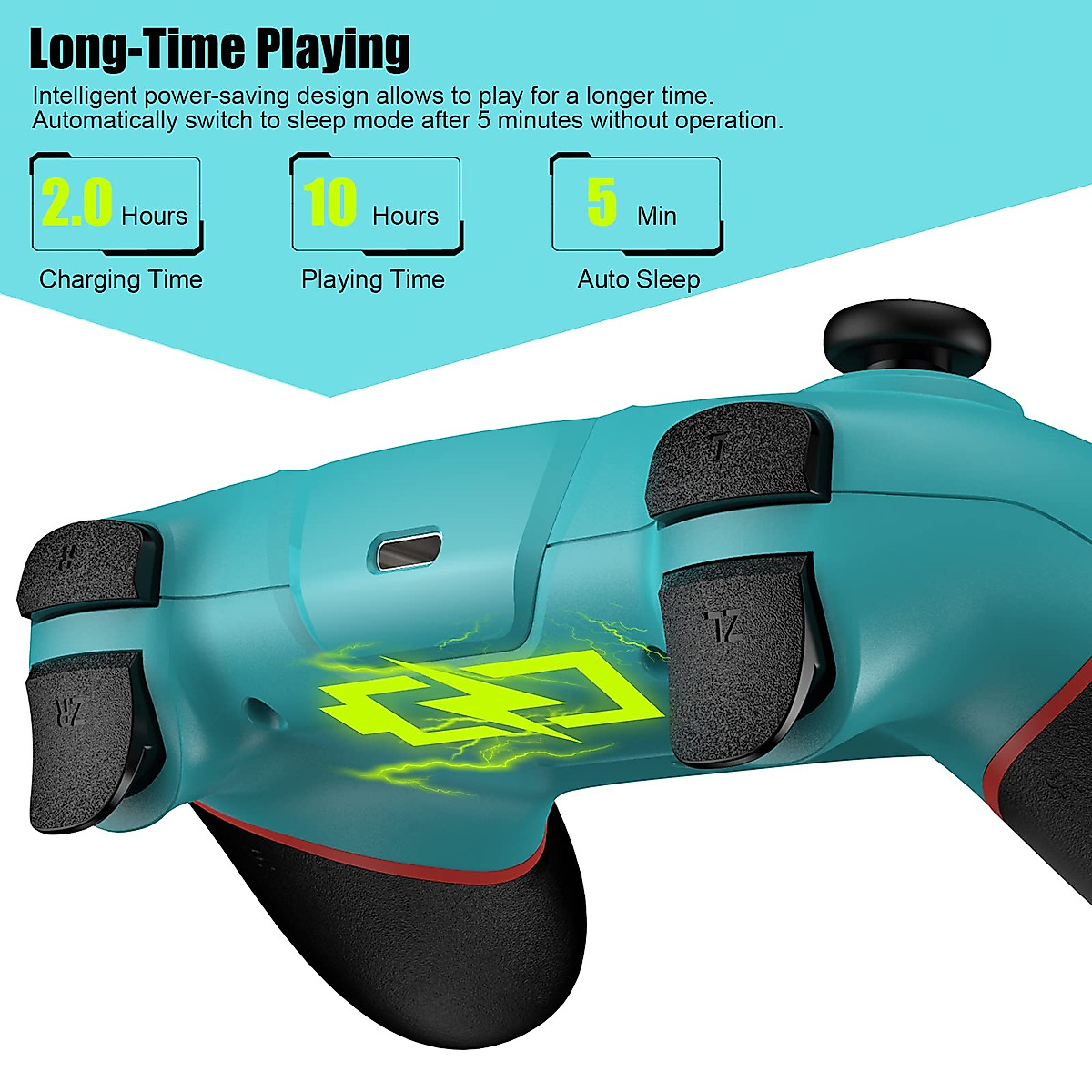 Diswoe Controller for Switch, Bluetooth Controller for Switch/Switch Lite, Wireless Controller with Turbo, Gyro Axis, Dual Shock and Motion Control, Easy and Long Game