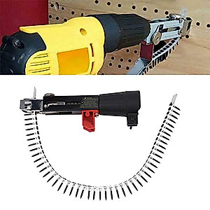 Chain Nail Gun Adapter Automatic Electric Drill Screw Tightening Equipment Screw Drill Chain Adapter Attachment for Gypsum Board/Partition Wall/Wood Board/Ceiling 45.5mm-145mm/1.8in-5.7in