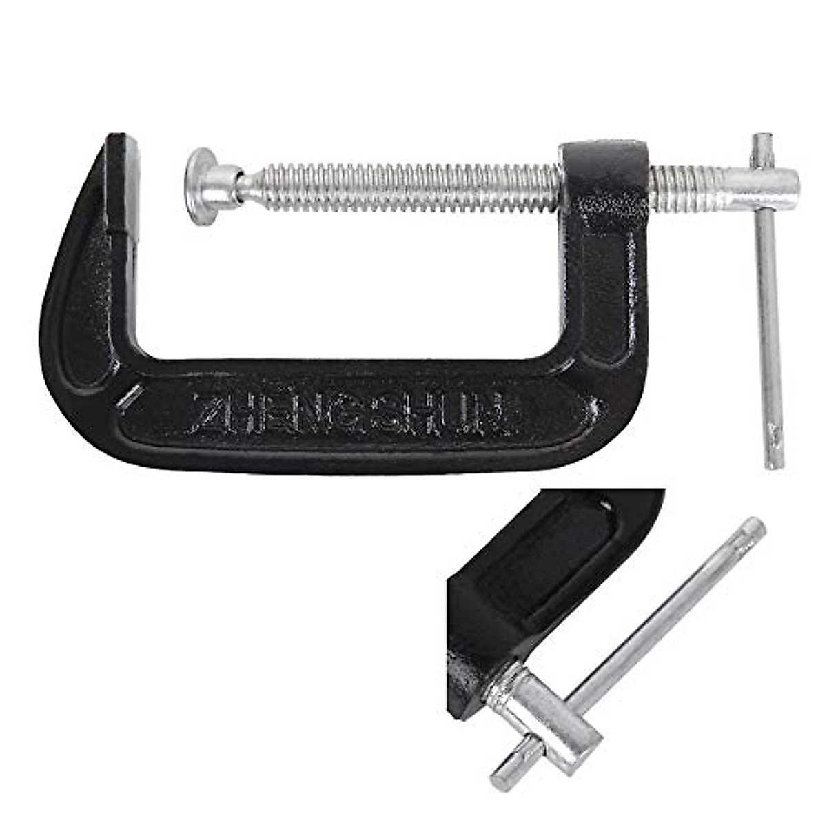 6 PCS C-Clamps 4 Inch Heavy Duty Steel C Clamp - Industrial Strength C Clamp Set for Woodworking, Welding, Building