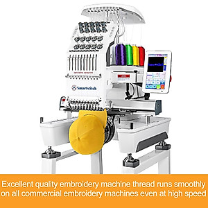 New brothread - Single Huge Spool 4000M Each Polyester Embroidery Machine Thread 40WT for Commercial and Domestic Machines - Emerald Green