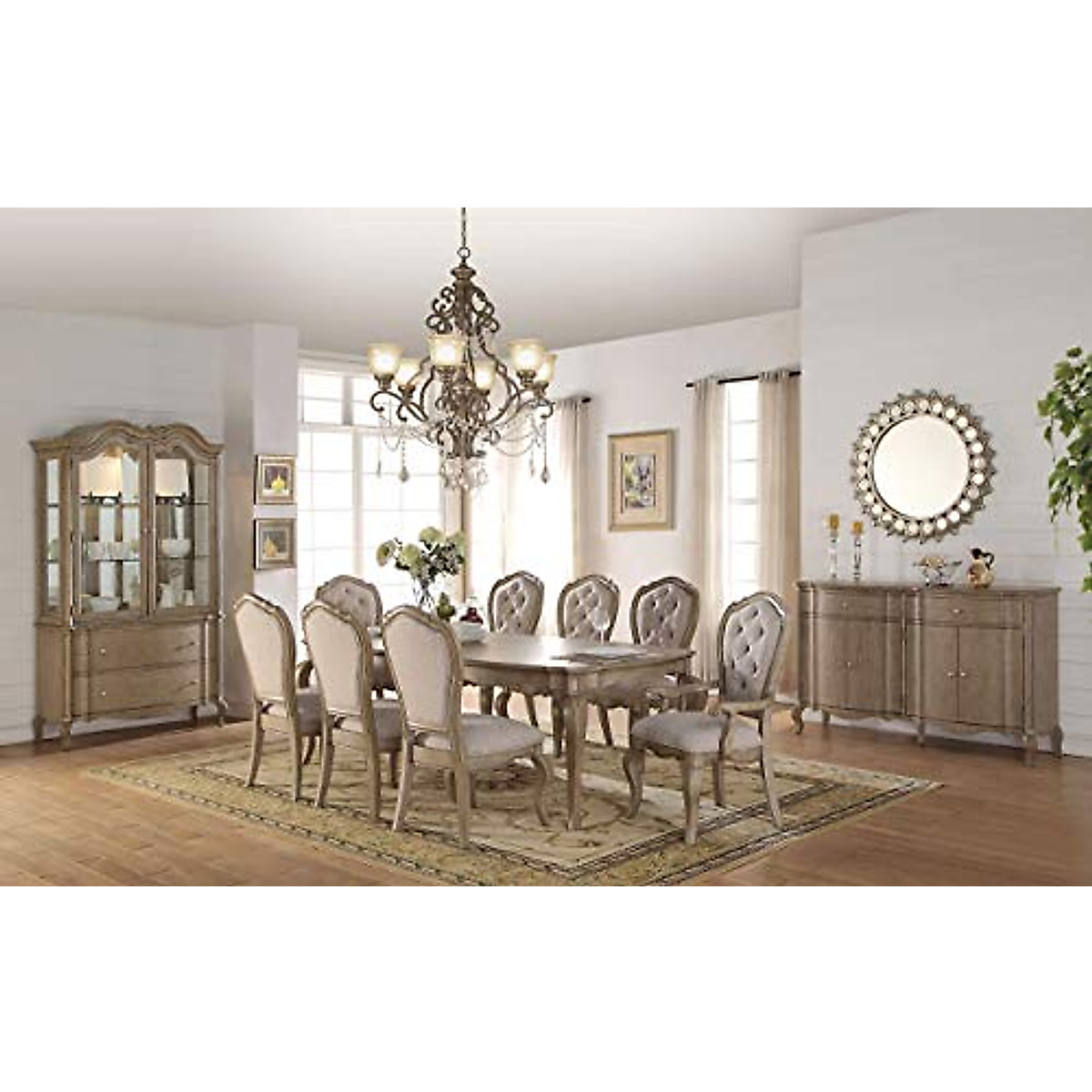 ACME Chelmsford Antique Taupe Dining Table