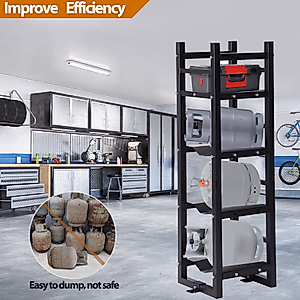 Eastrexon Heavy Duty Refrigerant Tank Rack with Storage Plate, Stable Refrigerant Cylinder tank rack, Cylinder Rack Sufficient Storage for Freon, Gases, Oxygen, Nitrogen, Acetylene