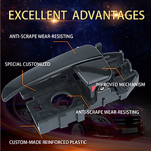 CROSSPASSION Interior Door Handles,Front Left & Right Driver Side,for 2001 2002 2003 2004 2005 2006 for Hyundai Elantra,Replace 83452/83453/826102D000CA/826202D000CA