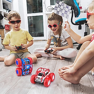 MaxTronic Remote Control Car, RC Cars Amphibious Land & Water Toy Off-Road RC Boat, 360°Flip Rotation Stunt Car with Sidelights for Toddlers 3 4 5 6 7 8 9 10 11 12 Years Kids Boys Girls