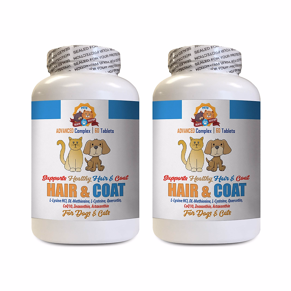 cat Immune Booster - Pets Hair and Coat Boost - for Dogs and Cats - Supports Healthy Skin Hair Nails - Vitamin b for cat - 2 Bottles (120 Tablets)