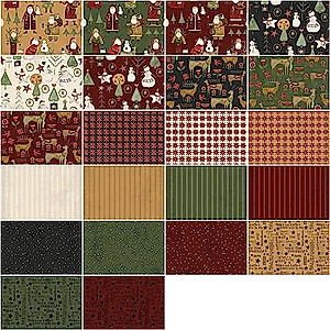 Teresa Kogut Kringle 5" Stacker 42 5-inch Squares Charm Pack Riley Blake Designs 5-13440-42