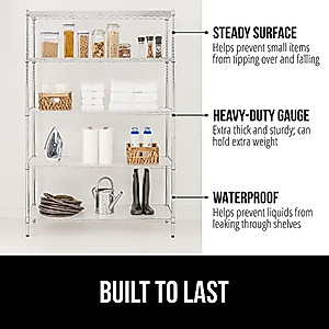 Gorilla Grip Wire Shelf Liner, Heavy Duty Waterproof Shelving Liners for Metal Rack, Hard Plastic Shelves Prevent Spills in Closet, Garage, Kitchen, Cabinets, Mat Covers, Durable, 36x14 Clear Frosted