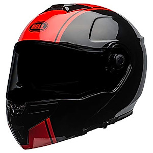 BELL SRT Modular Helmet (Ribbon Gloss Black/Red - Medium)