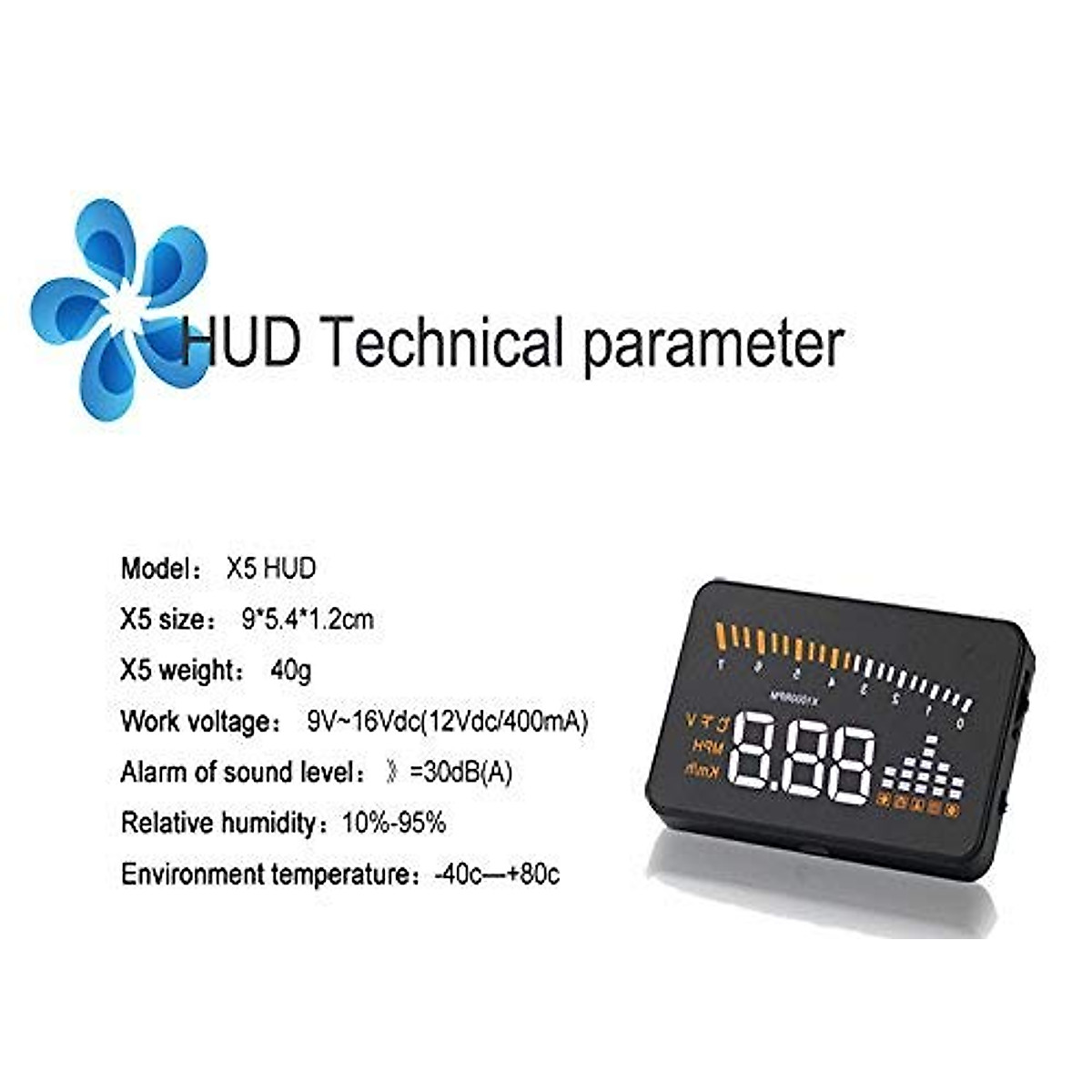 Heads Up Display for Car, Car Truck OBD II HUD Head Up Display Color LED Projector Speed Warning System Gps Heads Up Display For Cars