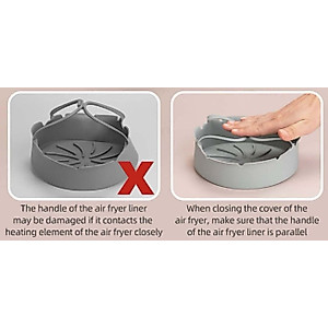 Fry Fun Air Fryer Silicone Liners - Silicone Air Fryer Liners Dishwasher Safe - Air Fryer Liners Silicone Set of 2 Includes Blue Mitts - Silicone Air Fryer Liners Reusable, Air Fryer Liners Silicone