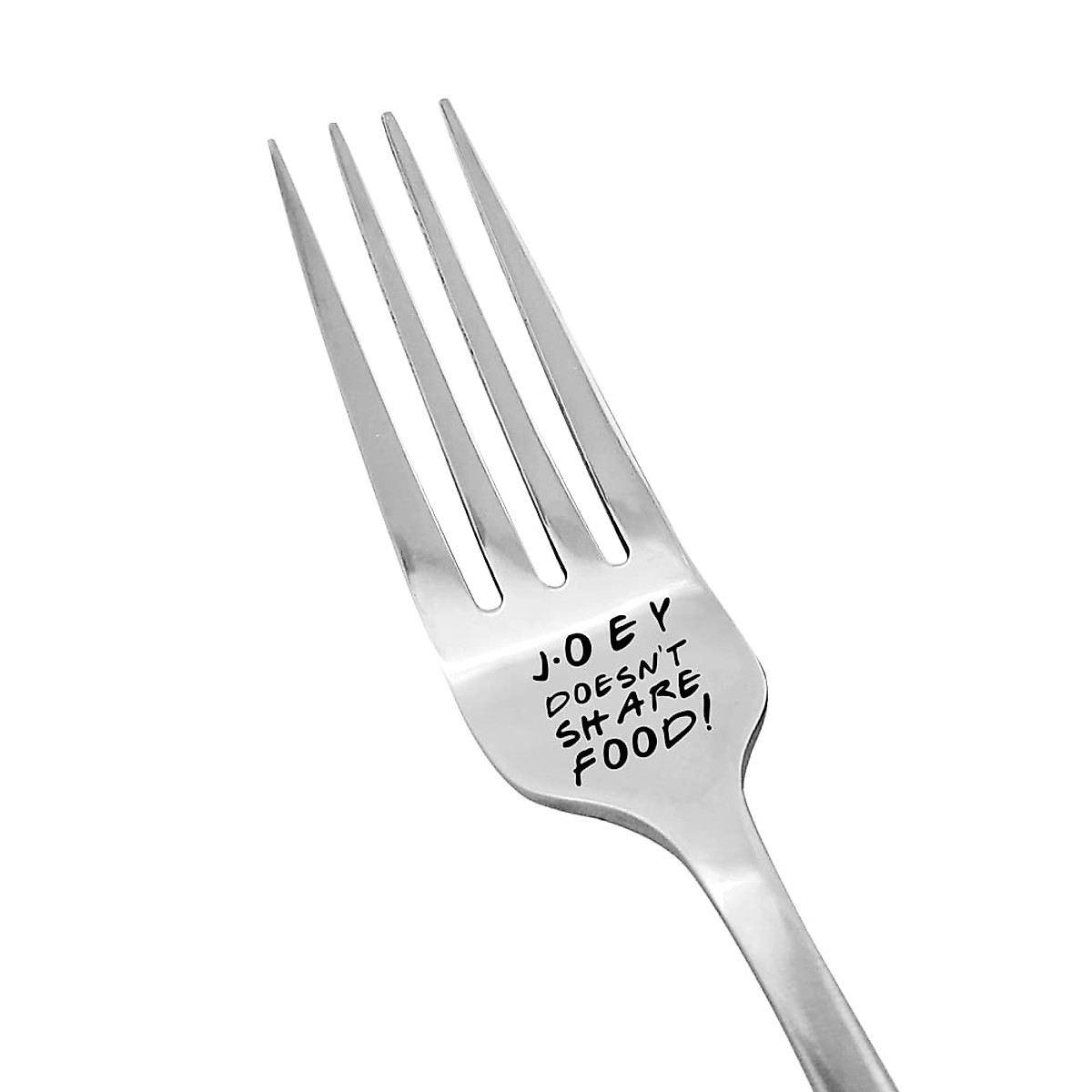 WHING Funny Joey Doesn't Share Food Engraved Tableware Salad Fork, Cake Dessert Salad Forks for Men, Women, Friends, Sister, Brother, Birthday Party Christmas Thanksgiving Gifts