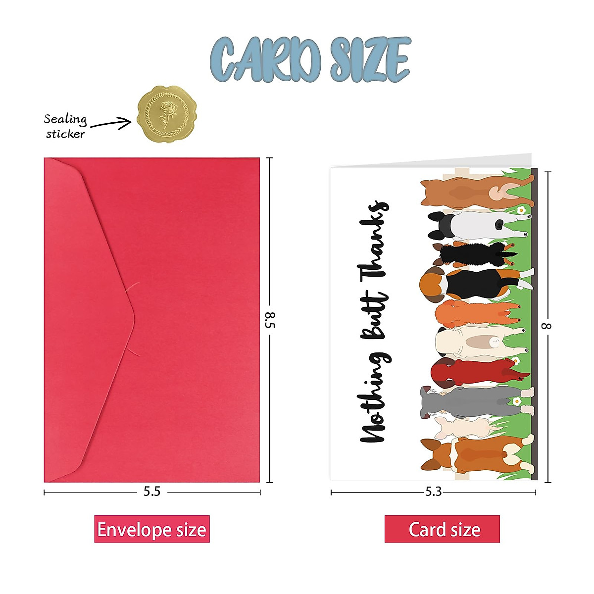 Ygyhiey Cute Dog Thank You Cards Gifts for Women Men Owner, Happy Dog Appreciation Greeting Card for Friend Teacher Boss, Special Veterinarian Gifts for Him Her, Nothing Butt Thanks Pun Card