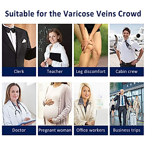 MEILYLA Open Toe Compression Socks 20-30 mmHg Knee High Support Stockings for Men Women Beige & Black