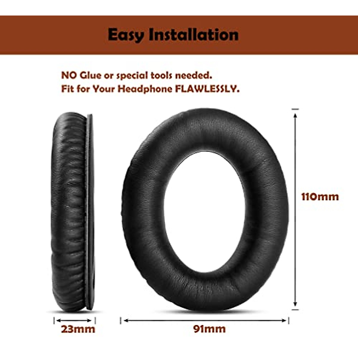 DowiTech Enhanced Sound Headphone Ear Pads Headset Replacement Earpads Compatible with HyperX Cloud Revolver S Cloud Revolver Gaming Headset