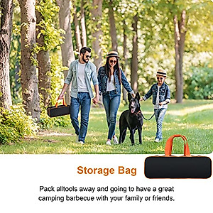 Blackstone Griddle Accessories Kit, 6pcs Flat Top Grill Accessories Set for Blackstone and Camp Chef with Spatula & Carry Bag, Great for Outdoor BBQ & Teppanyaki and Camping