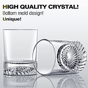 OPAYLY Whiskey Glasses Old Fashioned Glasses Set of 4 12oz Rocks Glasses Gift for Men Women Drinking Bourbon Scotch Cocktails Rum Cognac Vodka at Bar Home