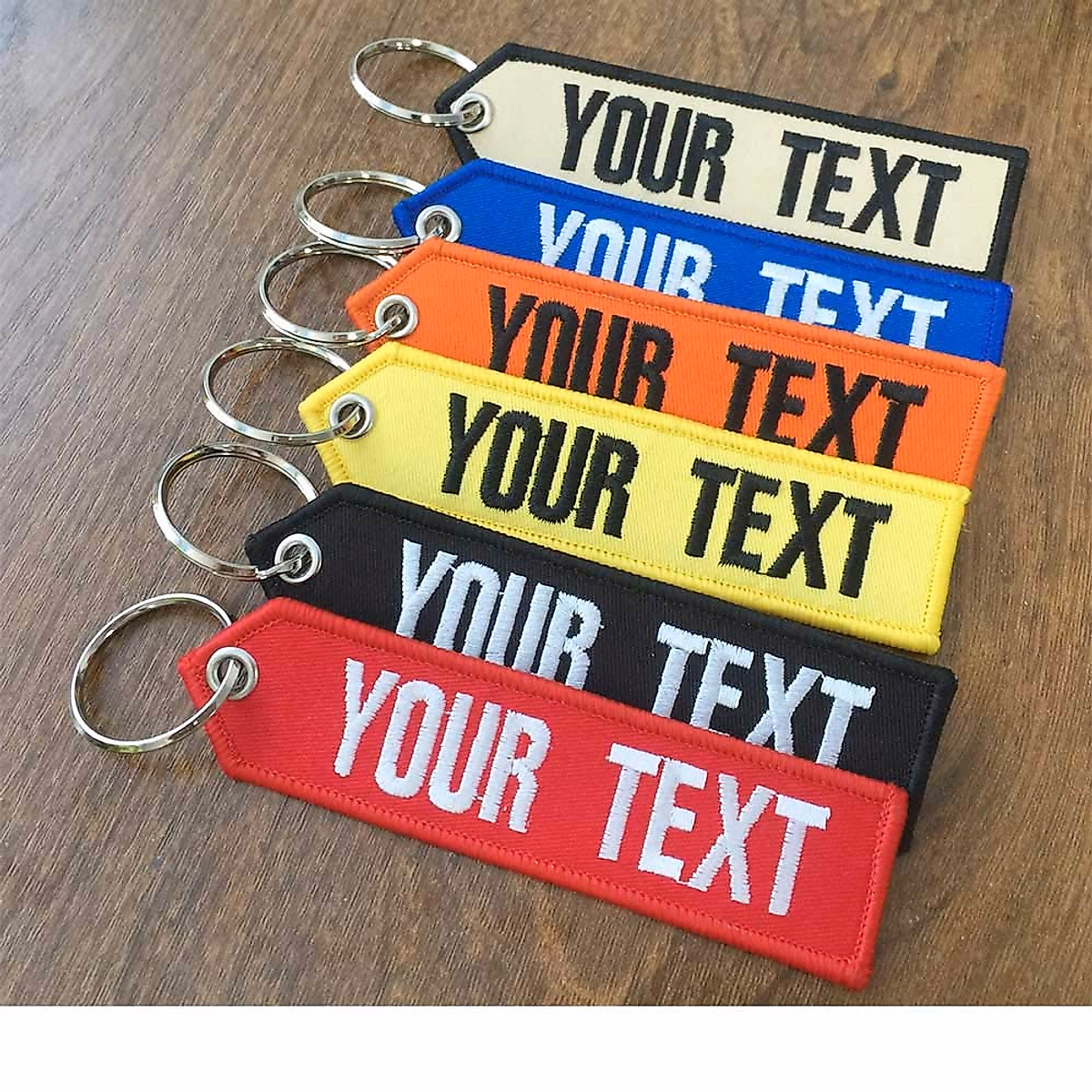 Graceful life Custom keychain,personalized keychains tag for motorcycles cars ATV scooters,embroidery key chain