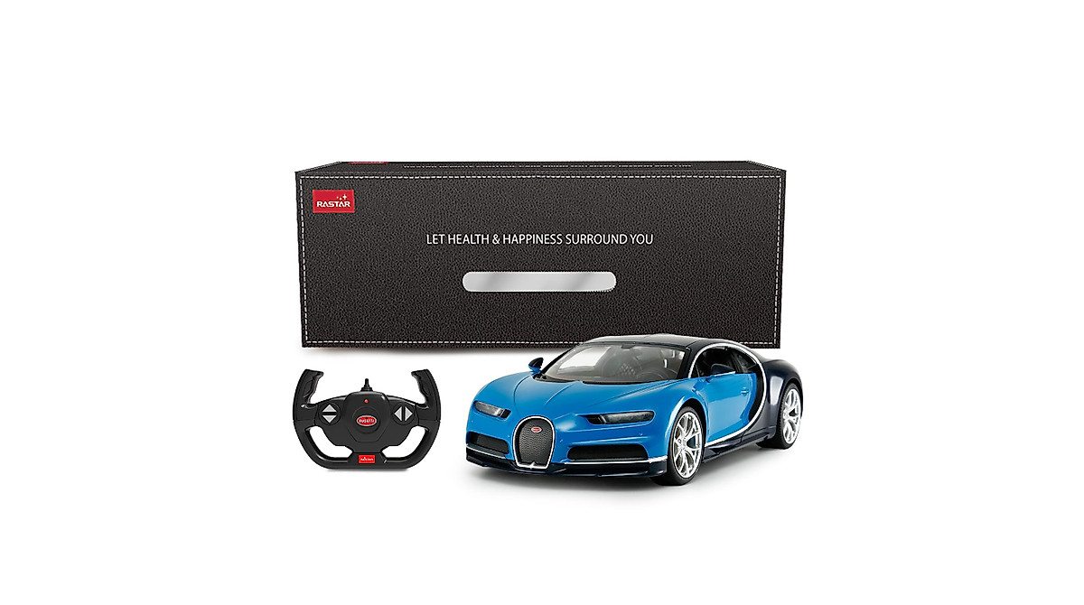 RASTAR RC Bugatti Chiron 1/14 Remote Control Car Blue - Kids & Adults