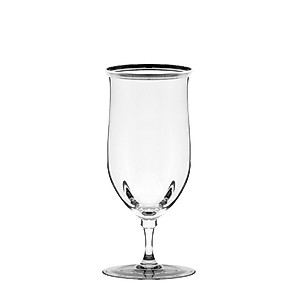 10 Strawberry Street Windsor 16 Oz Water Goblet with Silver Band, Set of 4