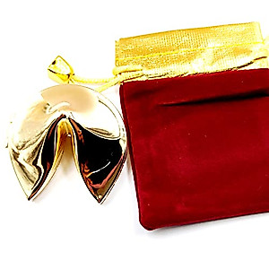 Ya.x Custom Personalized Metal Fortune Cookie Box for Weddings, Contains Your Personalized Fortune Cookie Paper Message, Great Gift For Couples, Metallic Gifts & Keepsake (5.2cm*5.2cm)