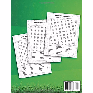 Spring Word Search Large Print: Spring Word Search Puzzle Book with Fun Facts For Adults, Teens & Seniors | 20 Hidden Words per Puzzle Spring Easter ... to Help Relieve Stress and Improve Memory