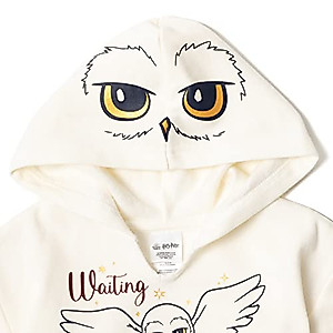 Harry Potter Hedwig Owl Hogwarts Baby Girls 3 Piece Outfit Set: Hoodie Pants Bodysuit White 3-6 Months