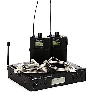 Shure PSM300 P3TRA215TWP Pro Wireless In-Ear Personal Monitor System with SE215-CL Earphones, Twinpack - J13 Band