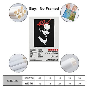 Playboi Poster Carti Whole Lotta Red Album Cover Music posters for room aesthetic Canvas Wall Art Living Room Posters 12x18inch(30x45cm)