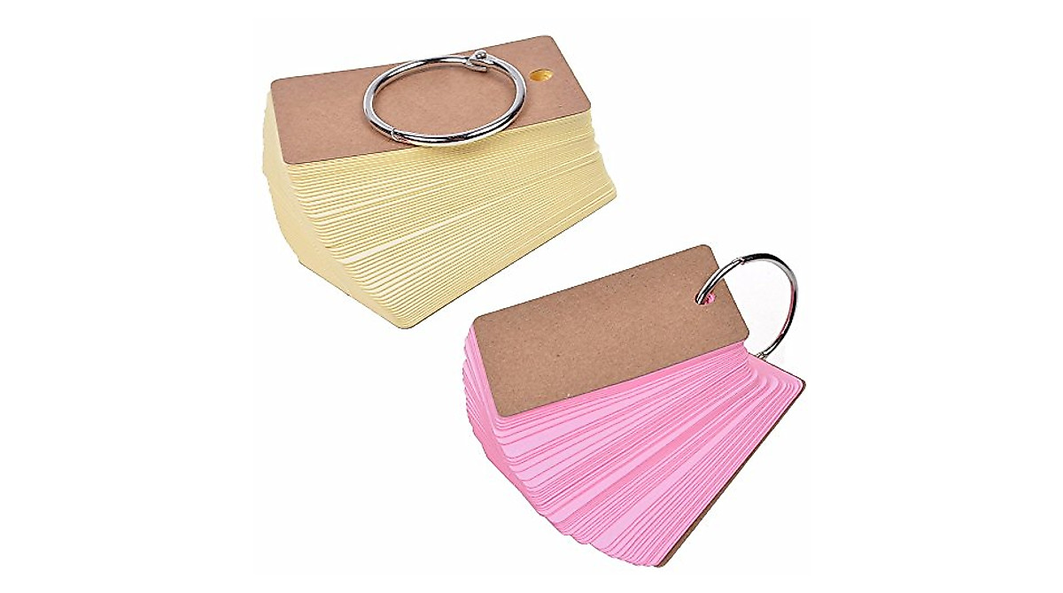 Warmtree Blank Flash Cards - Assorted Colors for Study & Creativity