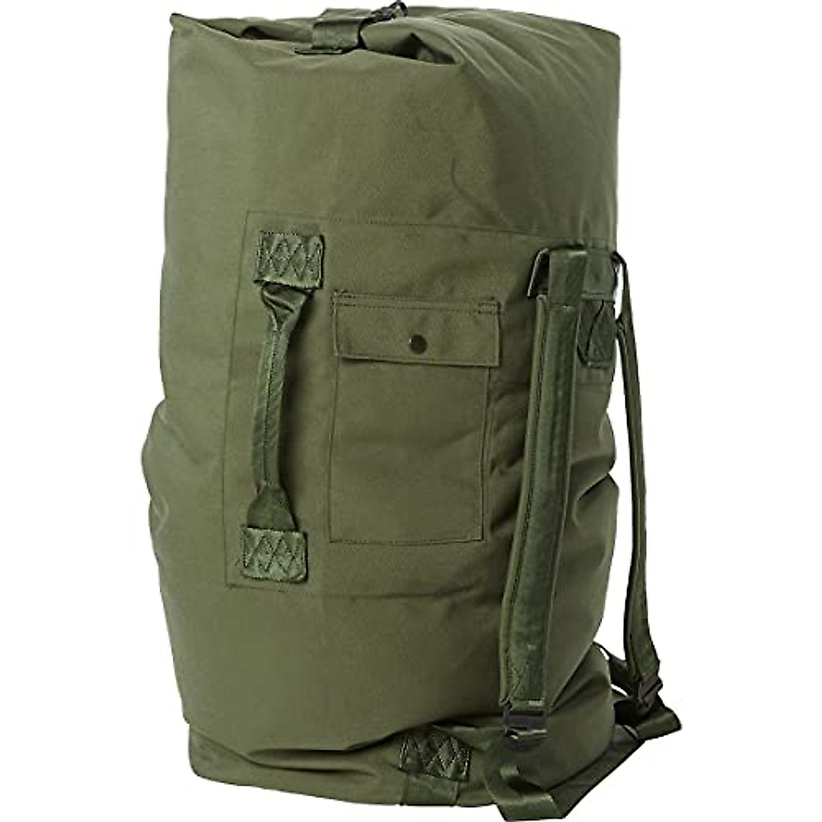 US Army GI Genuine Military Issue Duffle Bag Cordura Nylon 2 Carrying Straps Backpack Sea Bag Bug out Bag Olive Drab (OD Green)