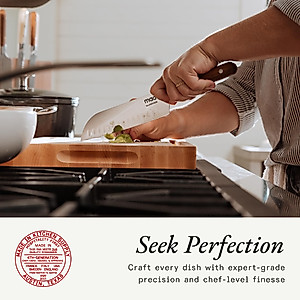 Made In Cookware - 7" Santoku Knife - Crafted in France - Full Tang With Truffle Black Handle