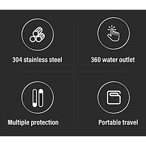 Stainless Steel Thermo + 3 cup, 500ml/16.9oz (Black, Grey and Blue Set)