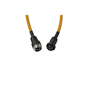 Glorious Coiled Keyboard Cable – Coiled USB C Cable Artisan Braided Cables for Mechanical Gaming Keyboard Coiled Cable - Custom Keyboard Cable (Glorious Gold)