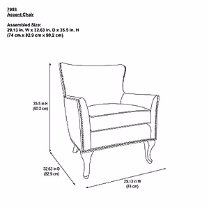 Dorel Living Reva Accent Chair, Blue
