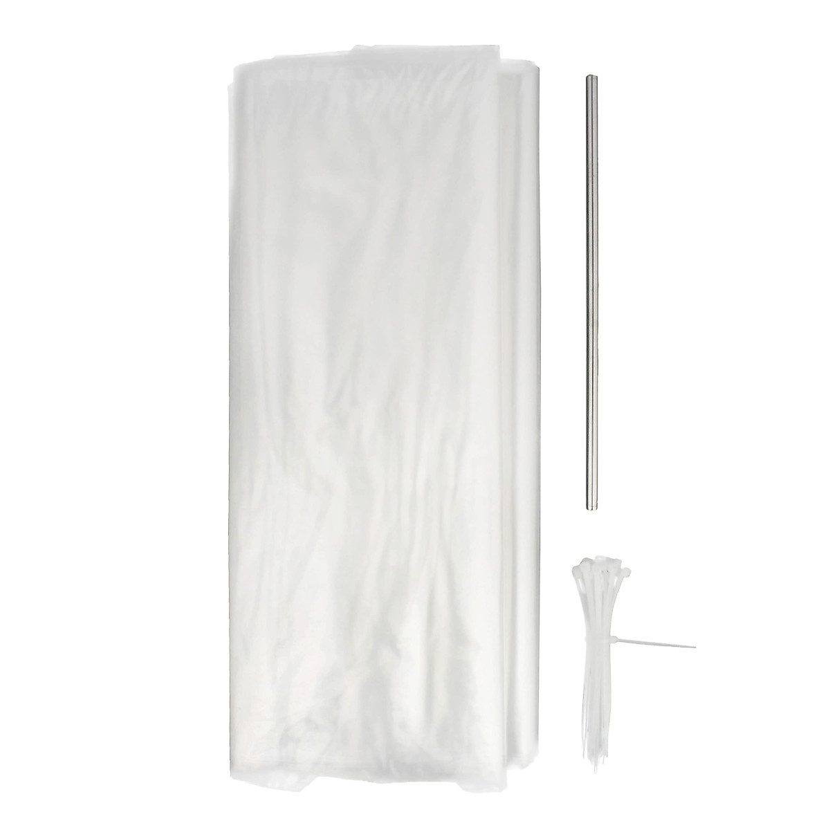 Rural365 Shrink Wrap Poultry Bags 25ct - Chicken Heat Dip Shrinking Wrap Storage Bag, 13 x 18 Inch with Steel Straw