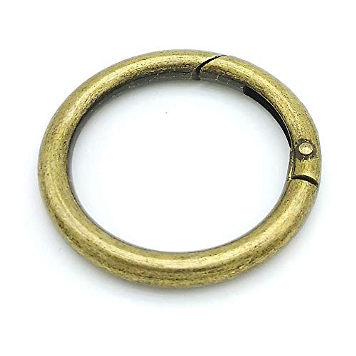 Bluemoona 10 Pcs - 1.5" 38mm Gate O Ring Round Carabiner Snap Clip Trigger Spring Keyring Buckle (Bronze)