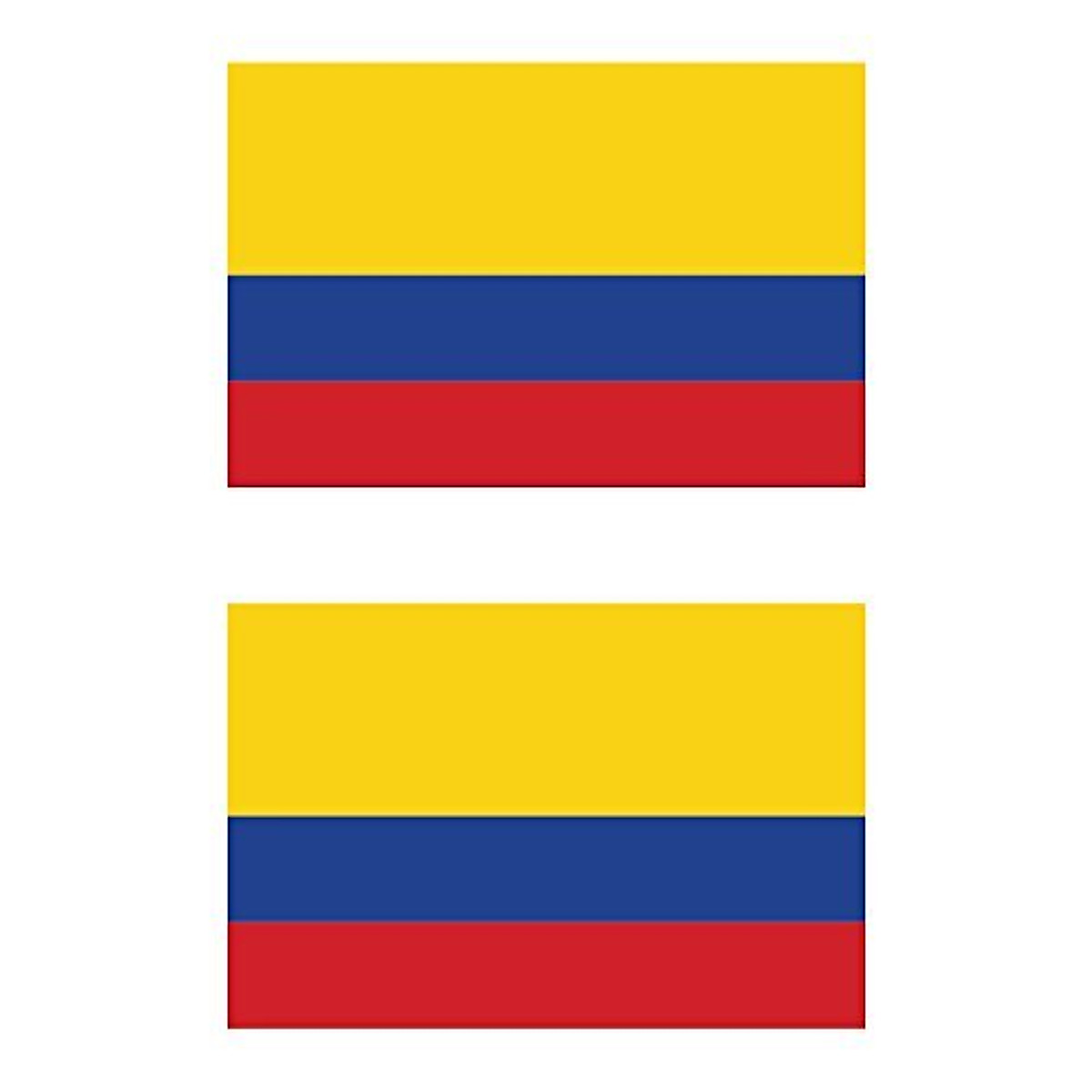 Two Pack Colombian Flag Sticker Decal Self Adhesive Vinyl Colombia COL CO Made in USA