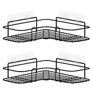 AMerryApple - Shower Caddy-2 Pack | Shower Shelf for Inside Shower | Shower Organizer Corner | Strong Adhesive Shower Shelves | Large Storage Capacity - Corner Shower Caddy