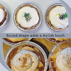 KitchenDance Disposable Aluminum Deep Tart Pan - 4 1/4 Inches Round Aluminum Foil Pans for Fruit Tarts, Individual Desserts - Baking Pan Perfect for Baking, Cooking, Preparing Food - 425, 500 Count