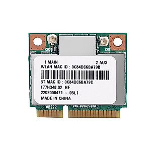 Mini WiFi Card, Dual Band 2.4G/5Ghz AR5B22 Network 300Mbps Bluetooth 4.0 WiFi Mini PCI-E Wireless Card use Network Adapter Network Card