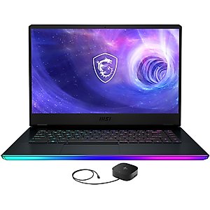 MSI Raider GE66-15 Gaming & Entertainment Laptop (Intel i7-12700H 14-Core, 64GB DDR5 4800MHz RAM, 2x8TB PCIe SSD RAID 0 (16TB), GeForce RTX 3080 Ti, 15.6" Win 10 Pro) with G2 Universal Dock