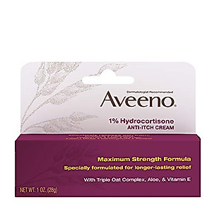 Aveeno 1% Hydrocortisone Anti Itch Cream, Maximum Strength