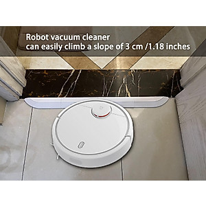 MIMAJIE Rubber Threshold ramp Sweeper Door Sill Stair Wheelchair Door Sill for Thresholds Doorways Bathroom Compatible with Roborock Xiaomi Ecovacs Vacuum Sweeper (White)