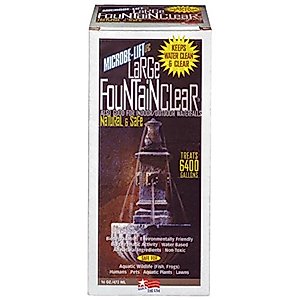 MICROBE-LIFT Large Fountain Clear Two-in-One Water Cleaner and Surface Treatment for Outdoor Fountains and Water Features, Safe for Birds, Fish, and Frogs, 16 Ounces