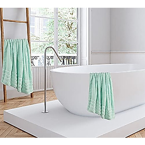 Comfort Realm Ultra Soft Towel Set, Combed Cotton 600 GSM 100 Percent Cotton (Mint, 2 Bath Sheet)