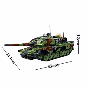 General Jim's Military Themed WW2 Building Blocks Tank Sets for World War 2 Brick Building Enthusiats (Leopard L2A6 Tank)