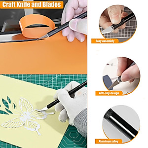 EHDIS Exacto Precision Hobby Knife Set Craft Knife Kit 9mm Utility Knife with Extra Blades Steel Ruler for Art, Working-Stencil, Scoring, Scrapbooking, Architecture Modeling, Crafting, Precision Knife