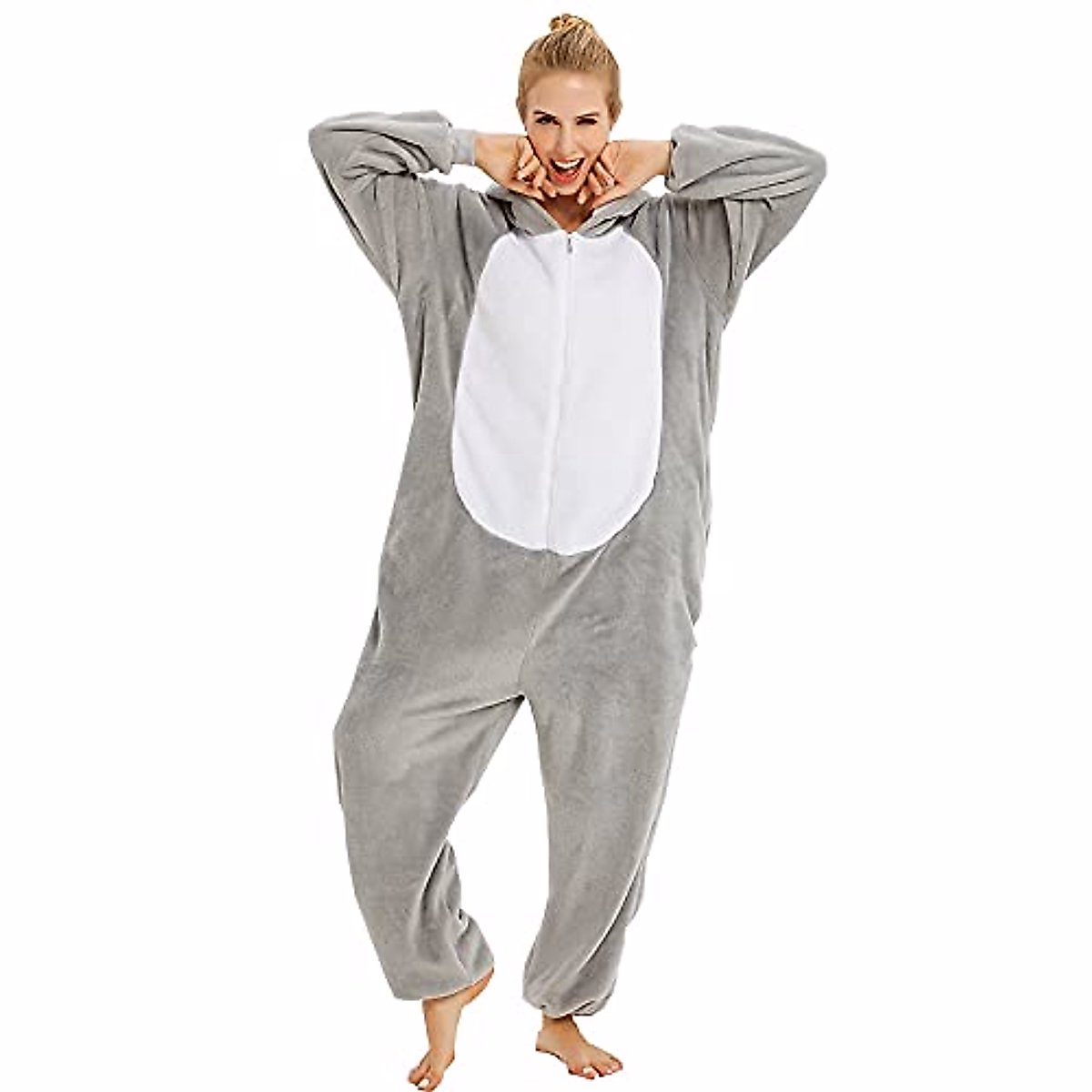 Nousion Uniex Adult Onesie Pajamas Animal Lion Puppy Bunny Cartoon Cosplay Costume Christmas Sleepwear Onesies Outfit